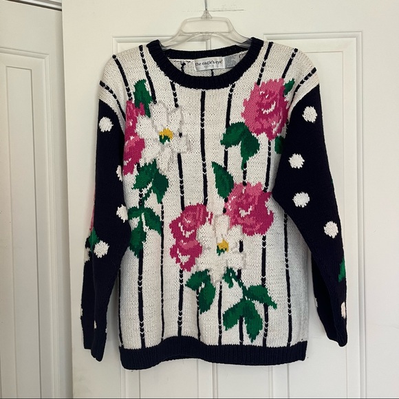 Vintage | Sweaters | Vintage Floral Sweater | Poshmark